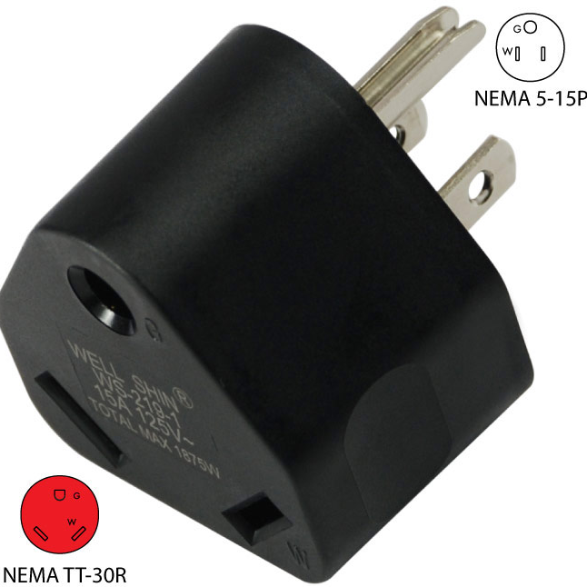 15 AMP Male to 30 AMP Female RV Power Adapter – Davy Lake Campground ...